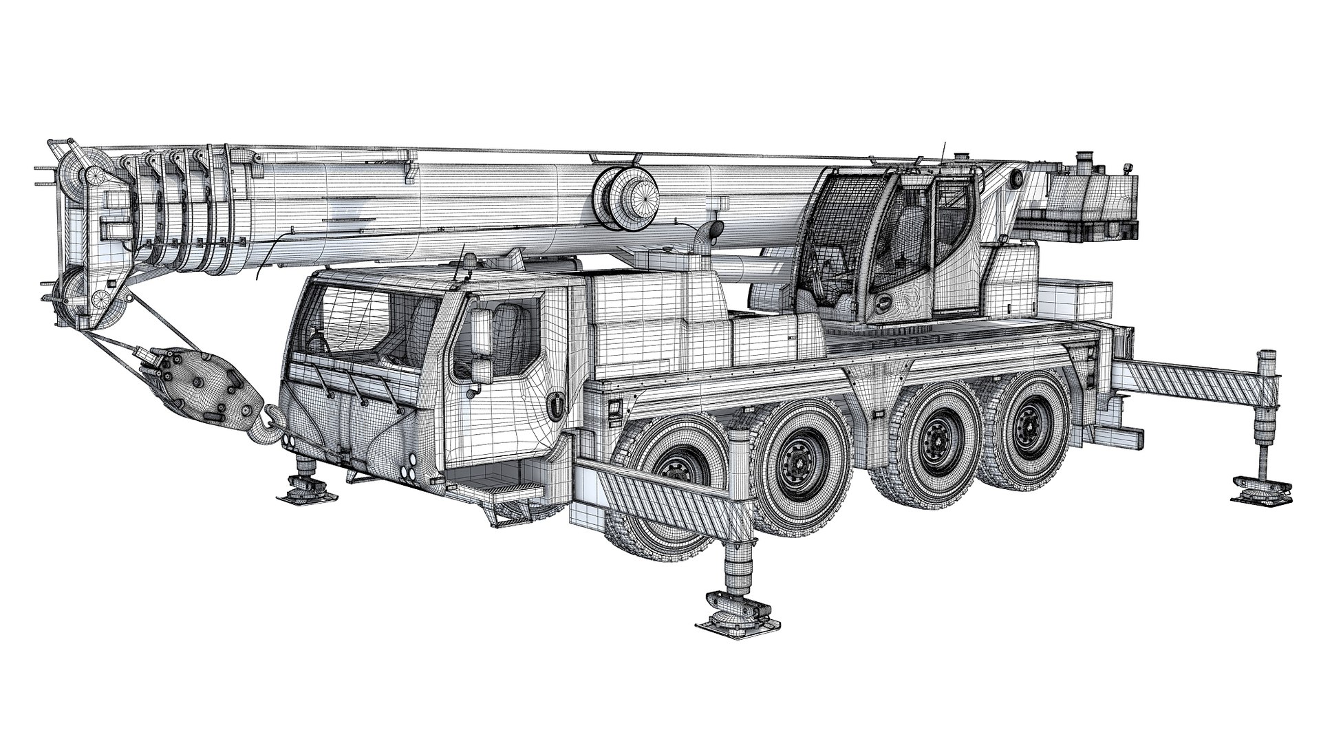 3D Mobile Crane Construction Vehicle Model - TurboSquid 2362123