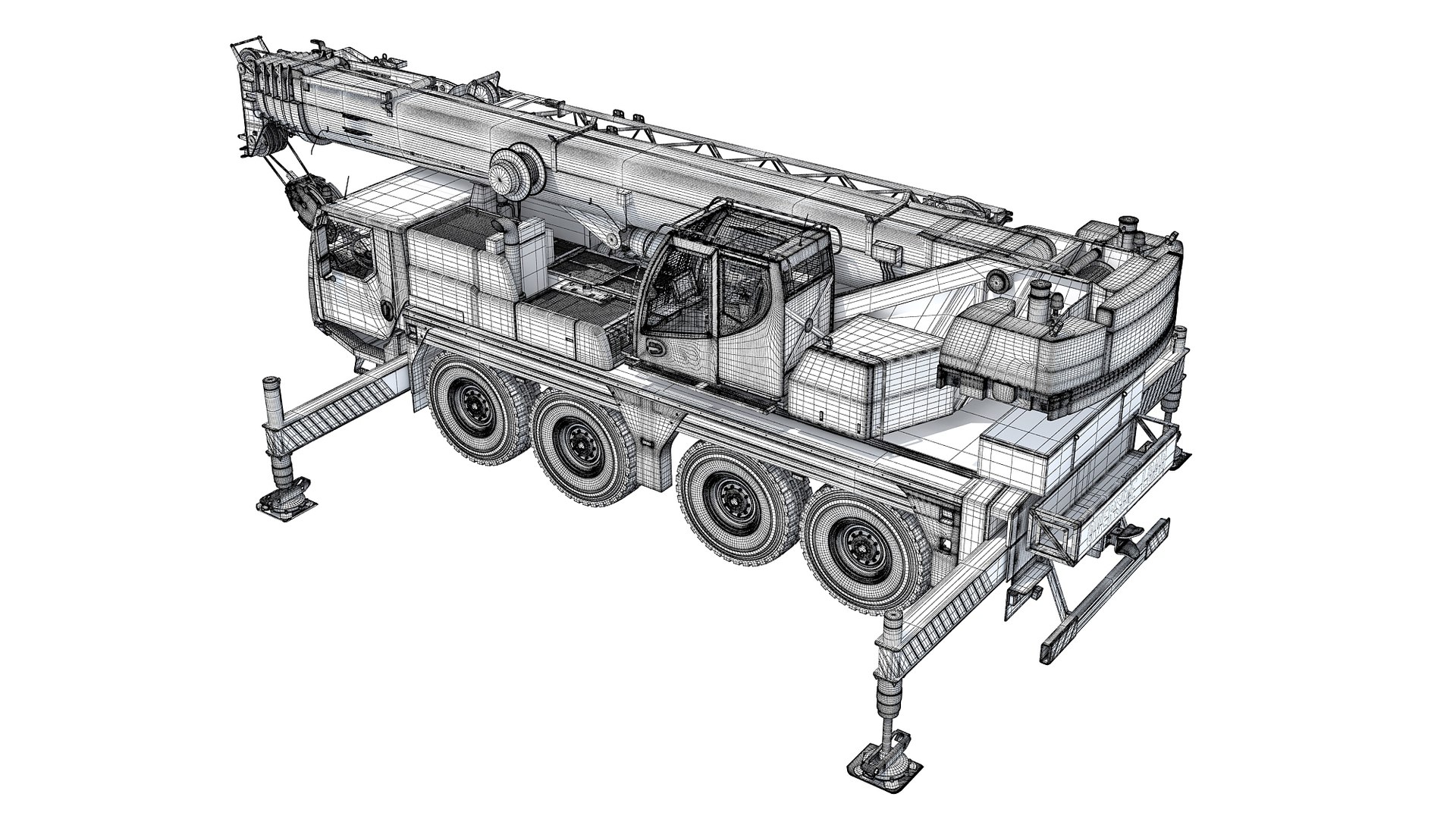 3D Mobile Crane Construction Vehicle Model - TurboSquid 2362123