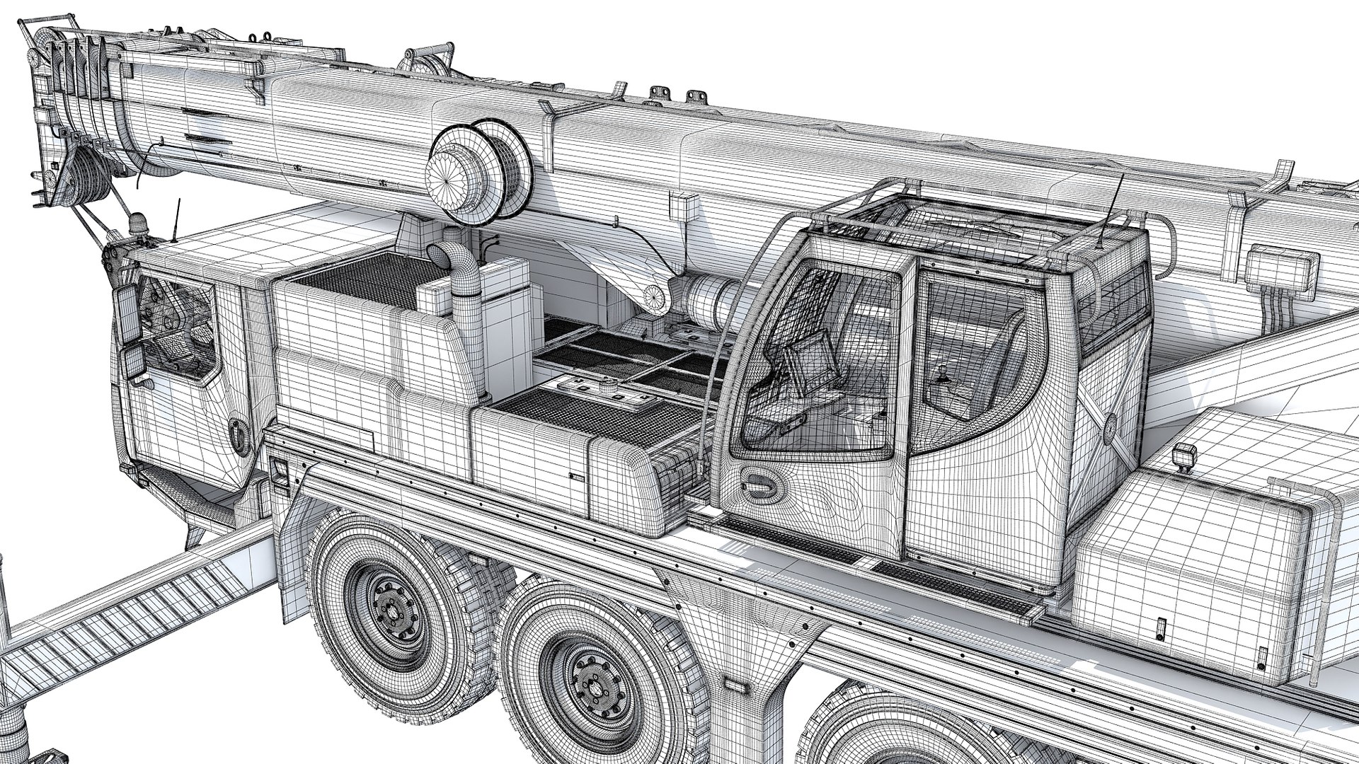 3D Mobile Crane Construction Vehicle Model - TurboSquid 2362123