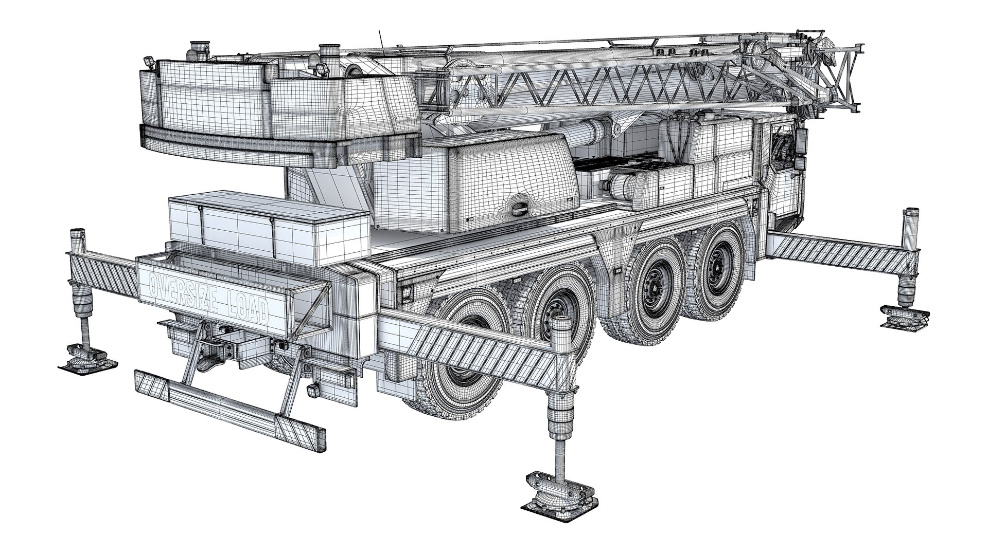 3D Mobile Crane Construction Vehicle Model - TurboSquid 2362123