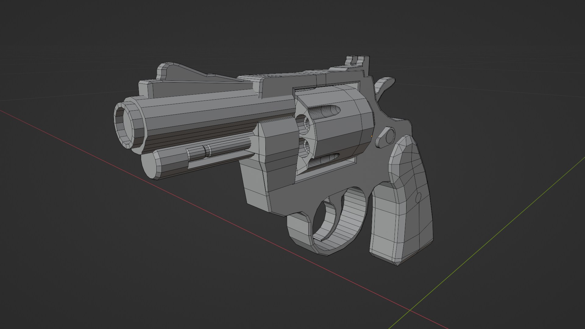 3D SNUBNOSED REVOLVER - LOW POLY - PS1 RETRO STYLE - TurboSquid 2307109