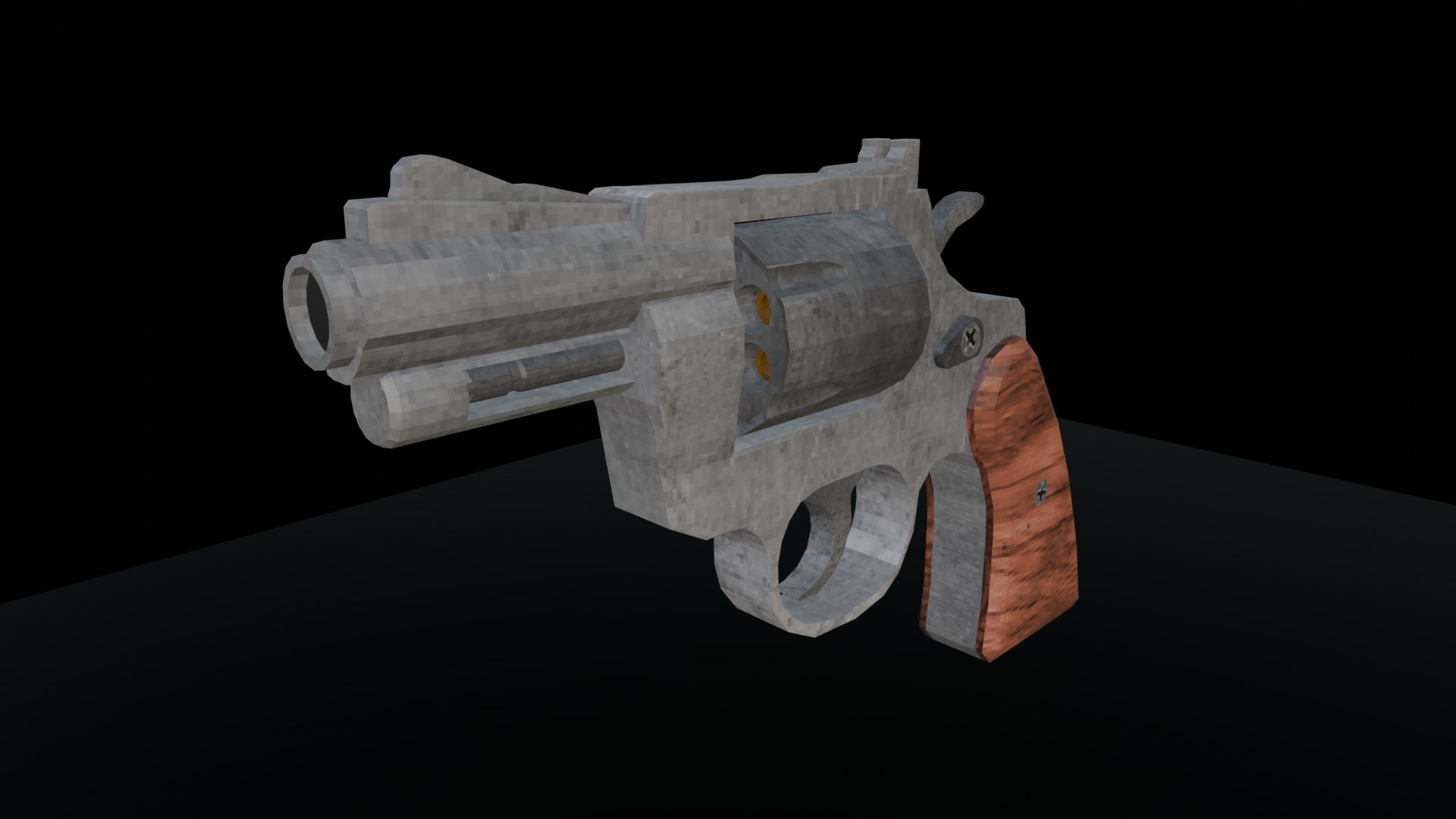 3D SNUBNOSED REVOLVER - LOW POLY - PS1 RETRO STYLE - TurboSquid 2307109