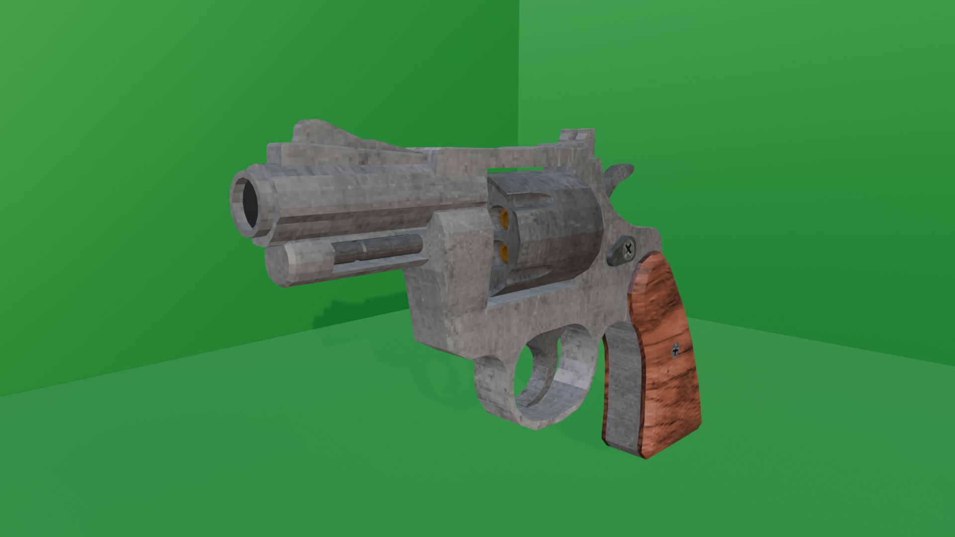 3D SNUBNOSED REVOLVER - LOW POLY - PS1 RETRO STYLE - TurboSquid 2307109