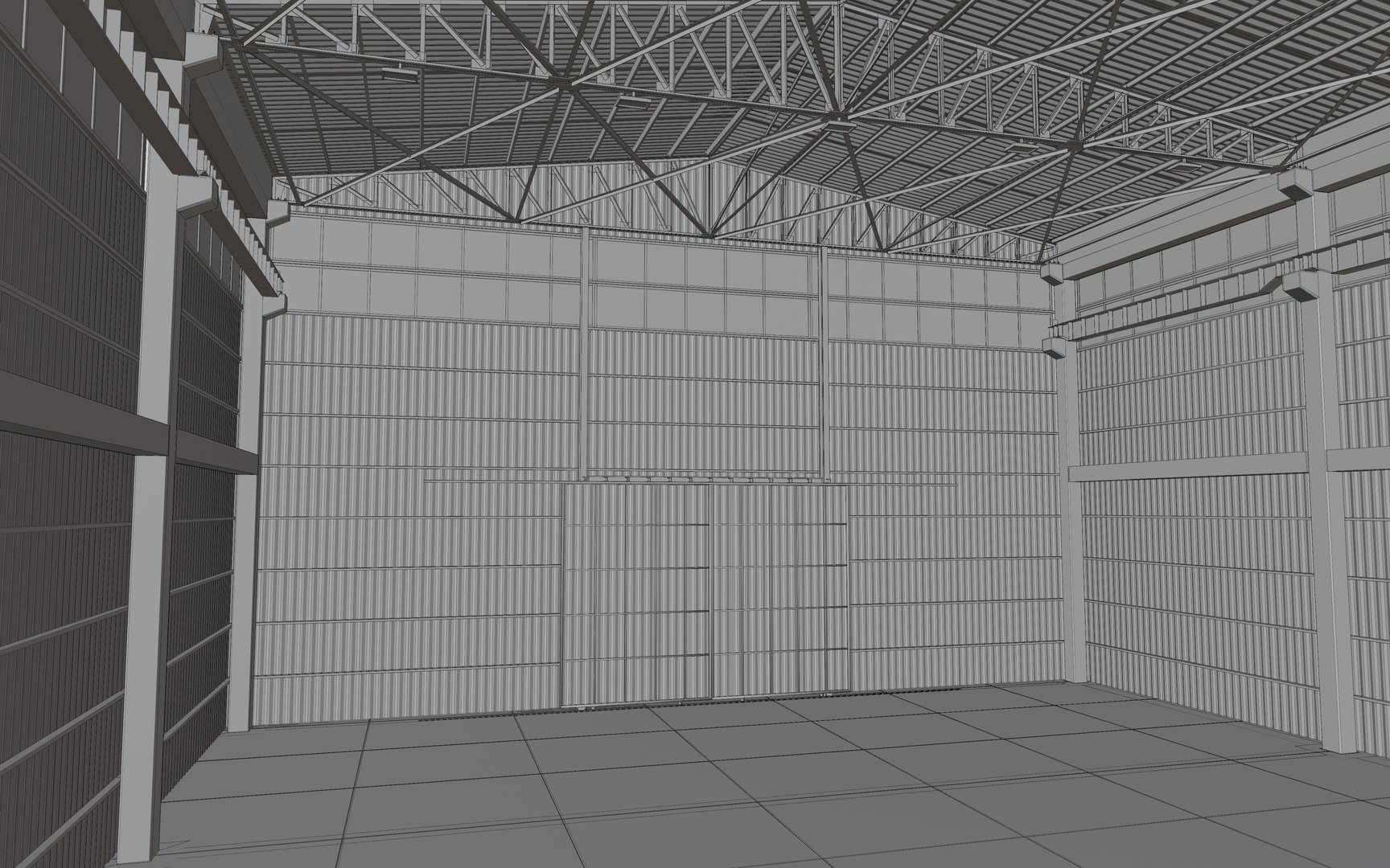 3D Steel Structure - Warehouse - Type-3 Model - TurboSquid 1910165