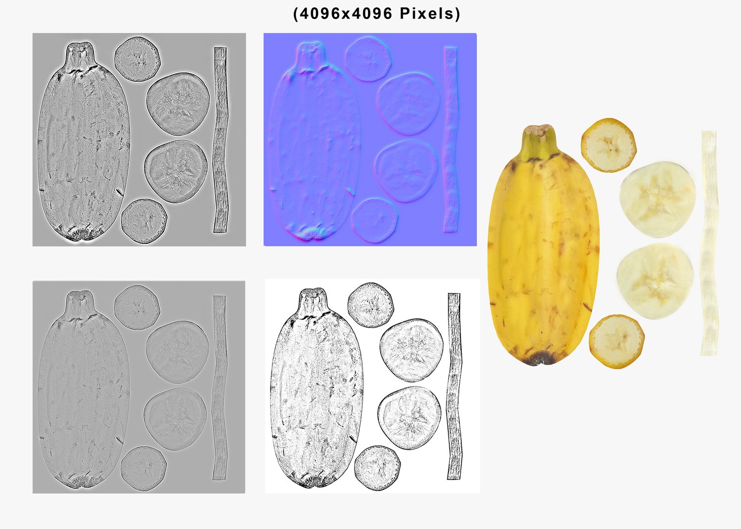 3d Banana Fruit Food