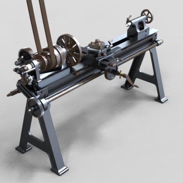 modelo 3d Torno, motor, hacia 1879 - TurboSquid 546105
