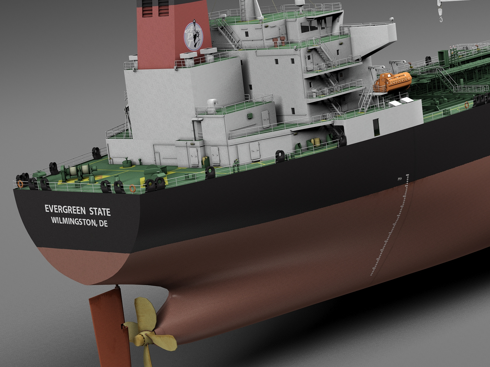 3d model ship tanker evergreen