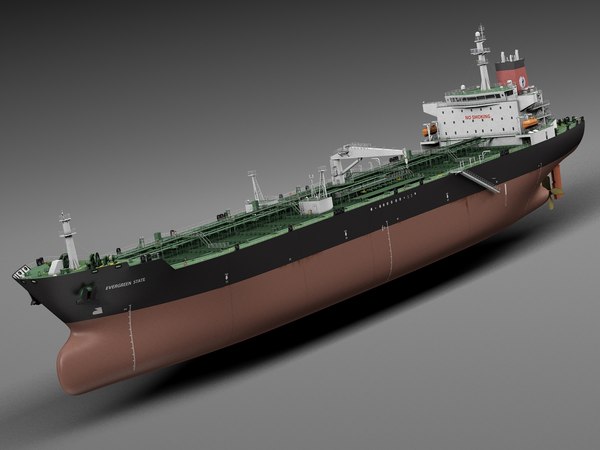 3d model ship tanker evergreen