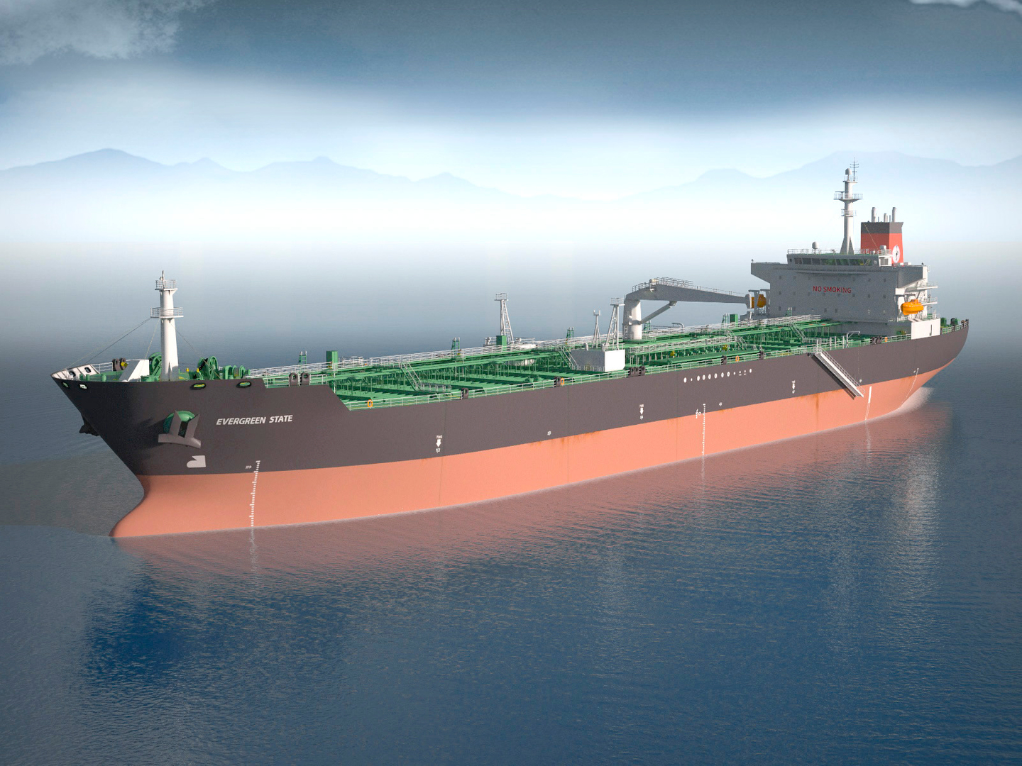 3d model ship tanker evergreen