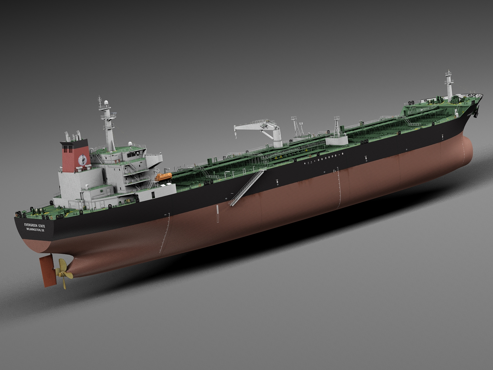 3d model ship tanker evergreen