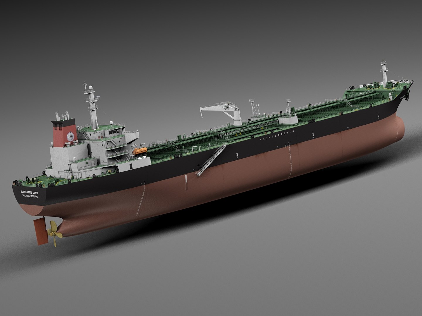 3d Model Ship Tanker Evergreen