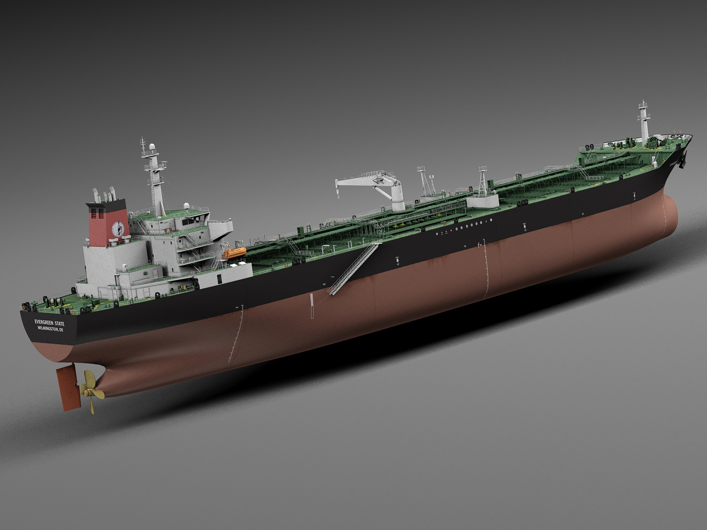 3d model ship tanker evergreen