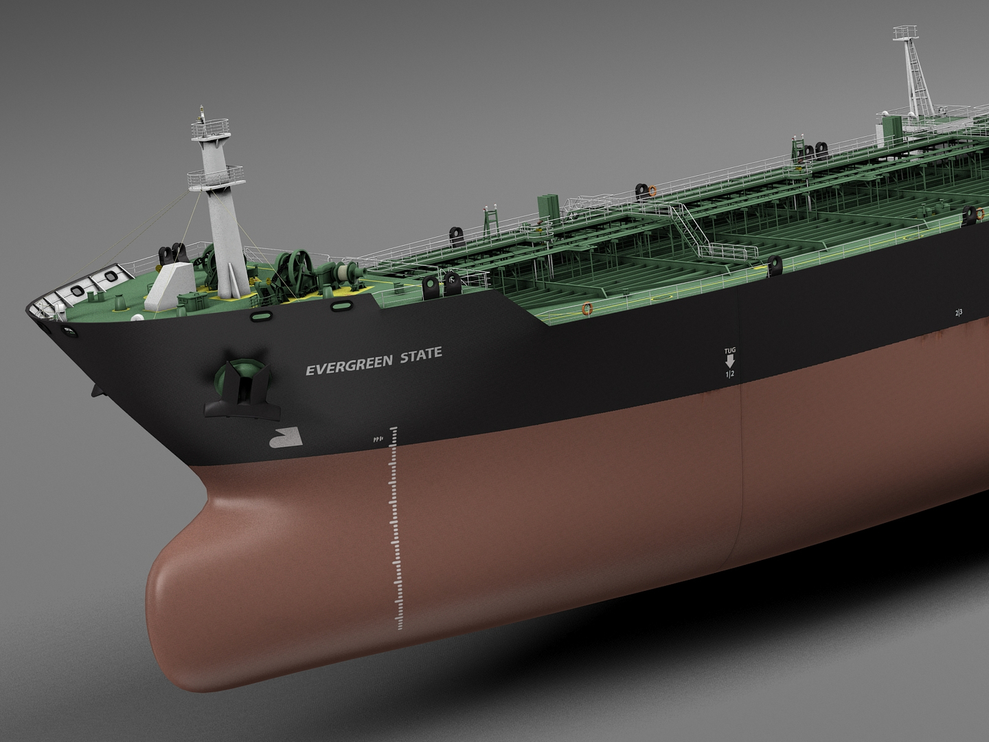 3d model ship tanker evergreen