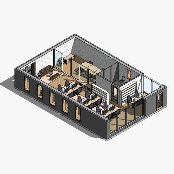 modelo 3d Office - Revit model - TurboSquid 2018256