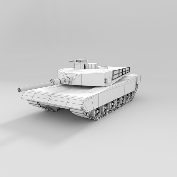 simple m1 abrams tank obj