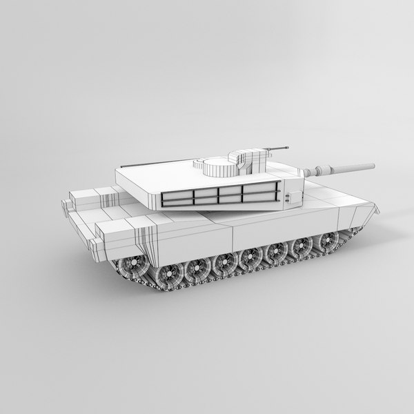 simple m1 abrams tank obj
