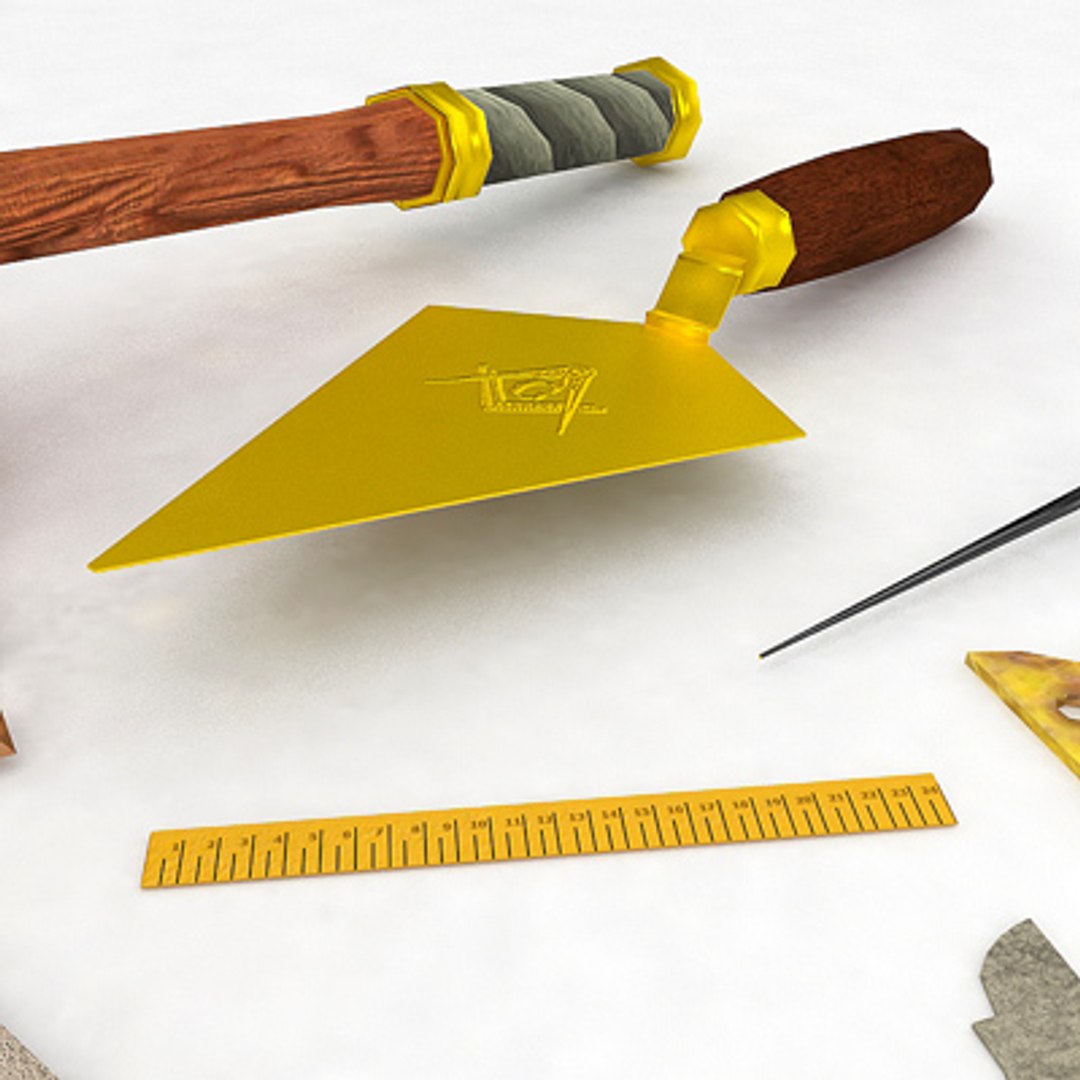 3d Masonic Tools Model