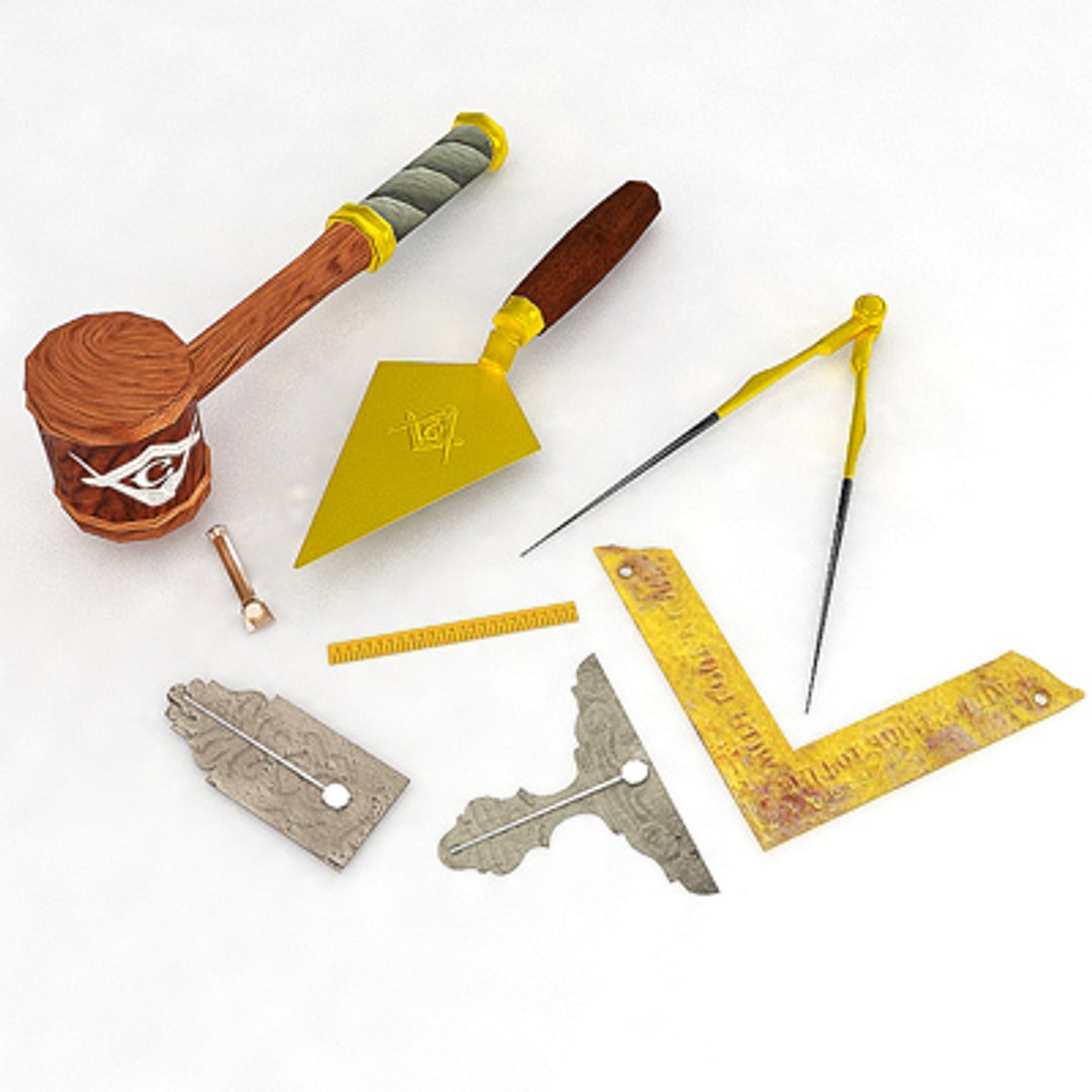 3d Masonic Tools Model