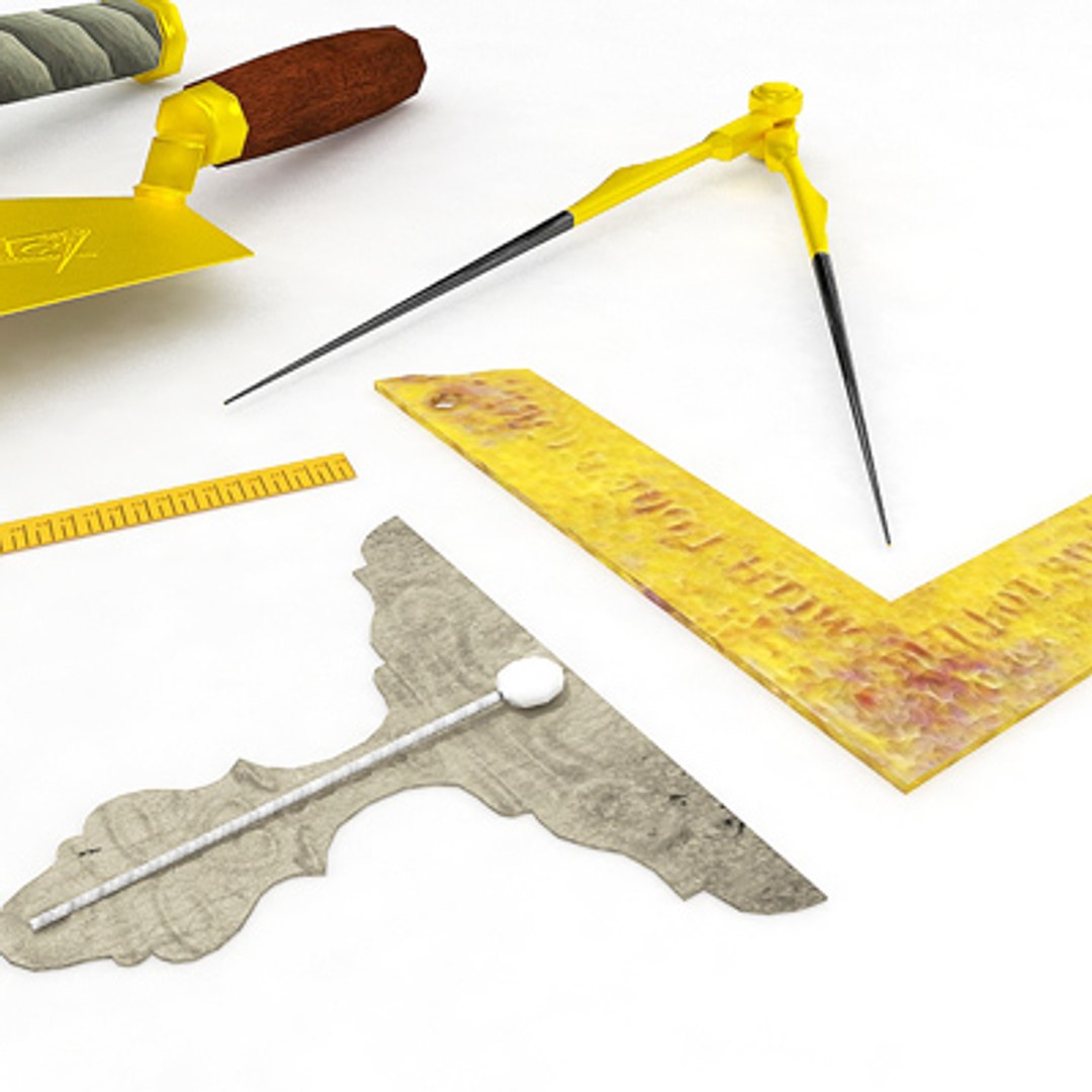 3d Masonic Tools Model