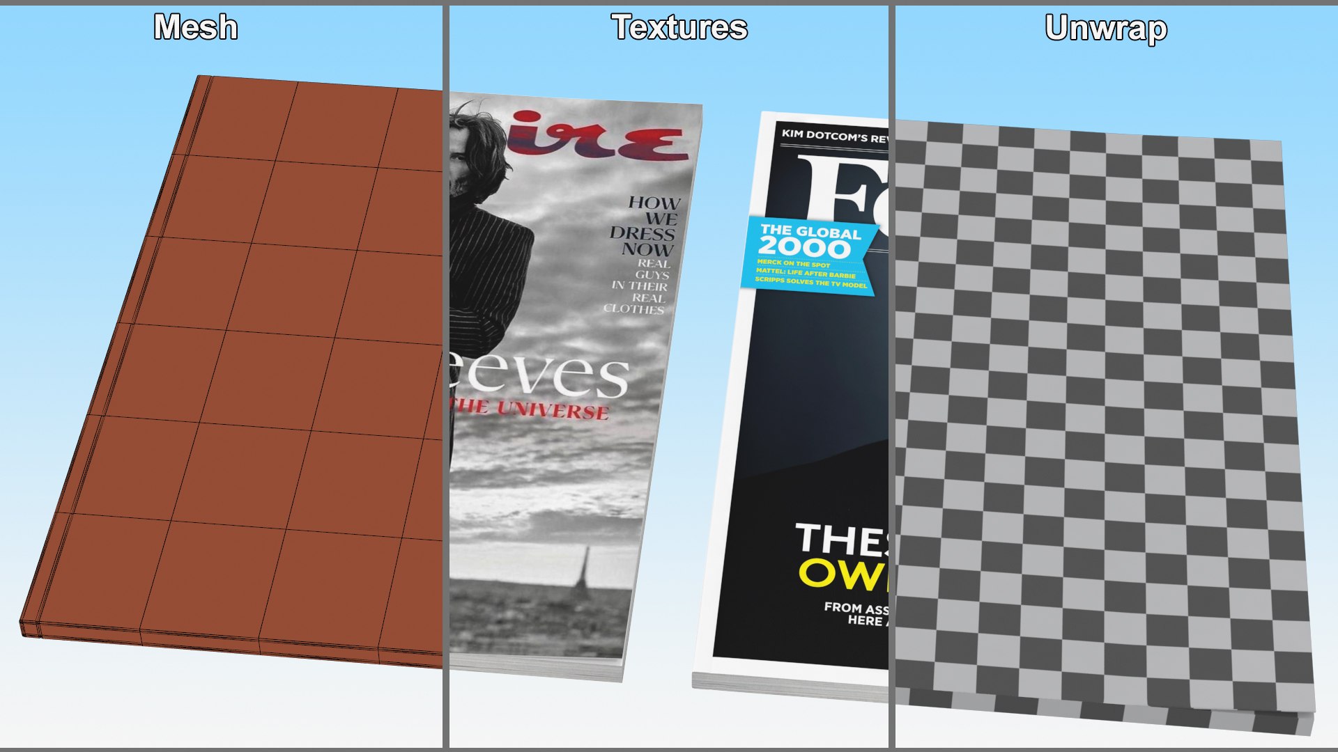 3D Forbes and Esquire Magazines model - TurboSquid 2048532