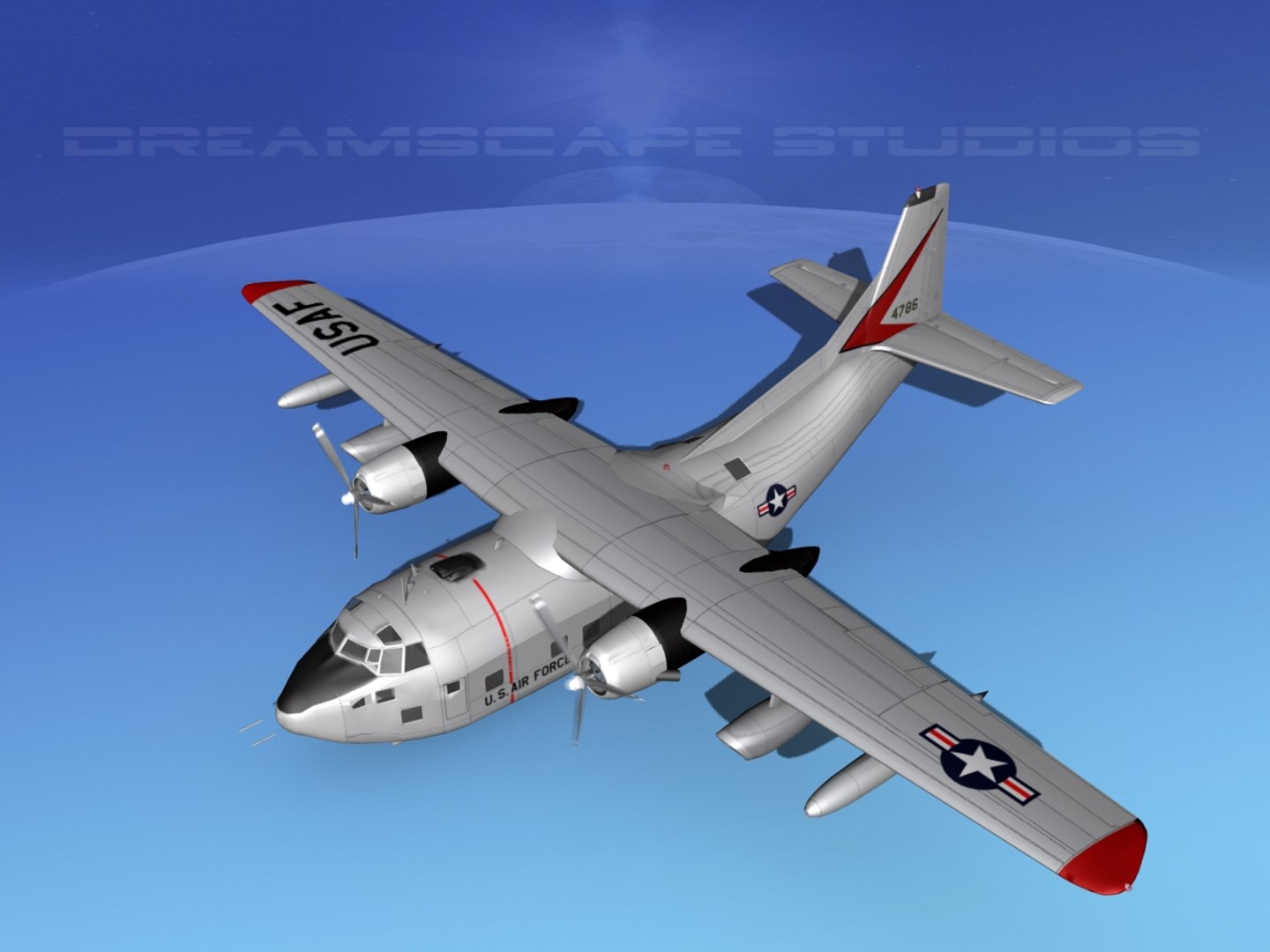 Aircraft Fairchild C-123 Provider 3D - TurboSquid 1308254