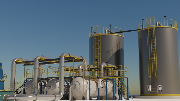 Petroleum Refinery 3D Models for Download | TurboSquid