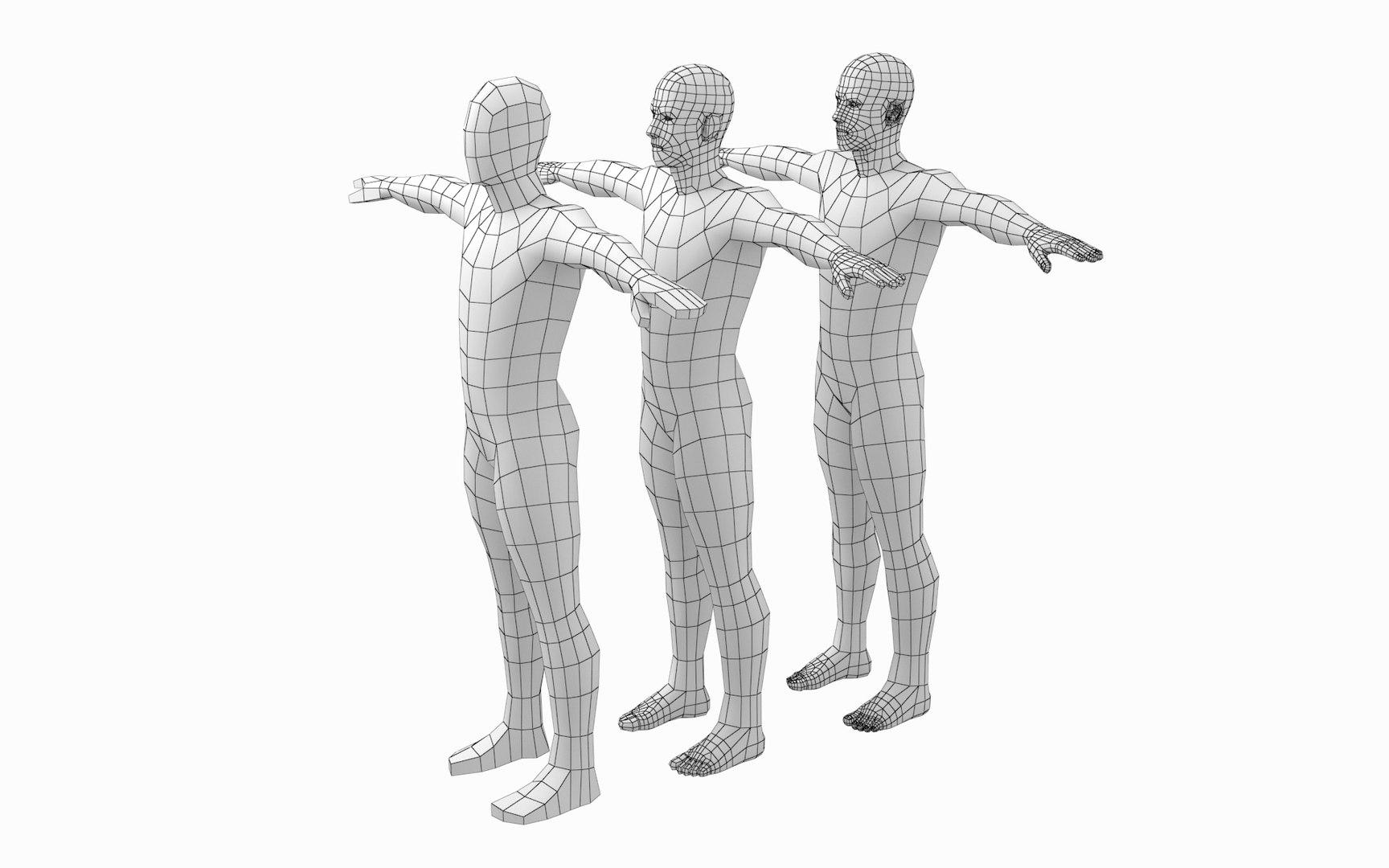 3D Model Natural Male Body In T-Pose Base Mesh - TurboSquid 2046369