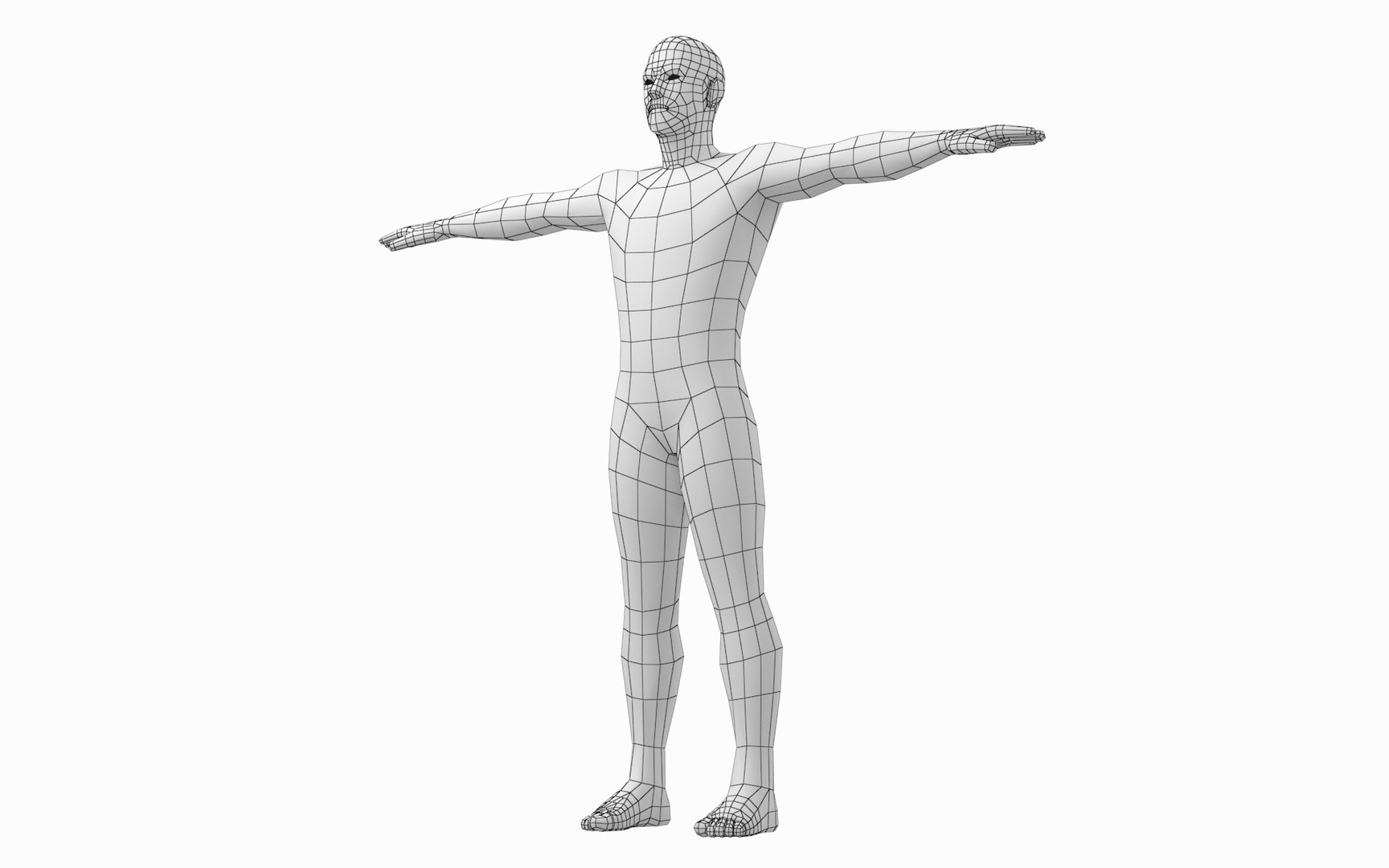 3D Model Natural Male Body In T-Pose Base Mesh - TurboSquid 2046369