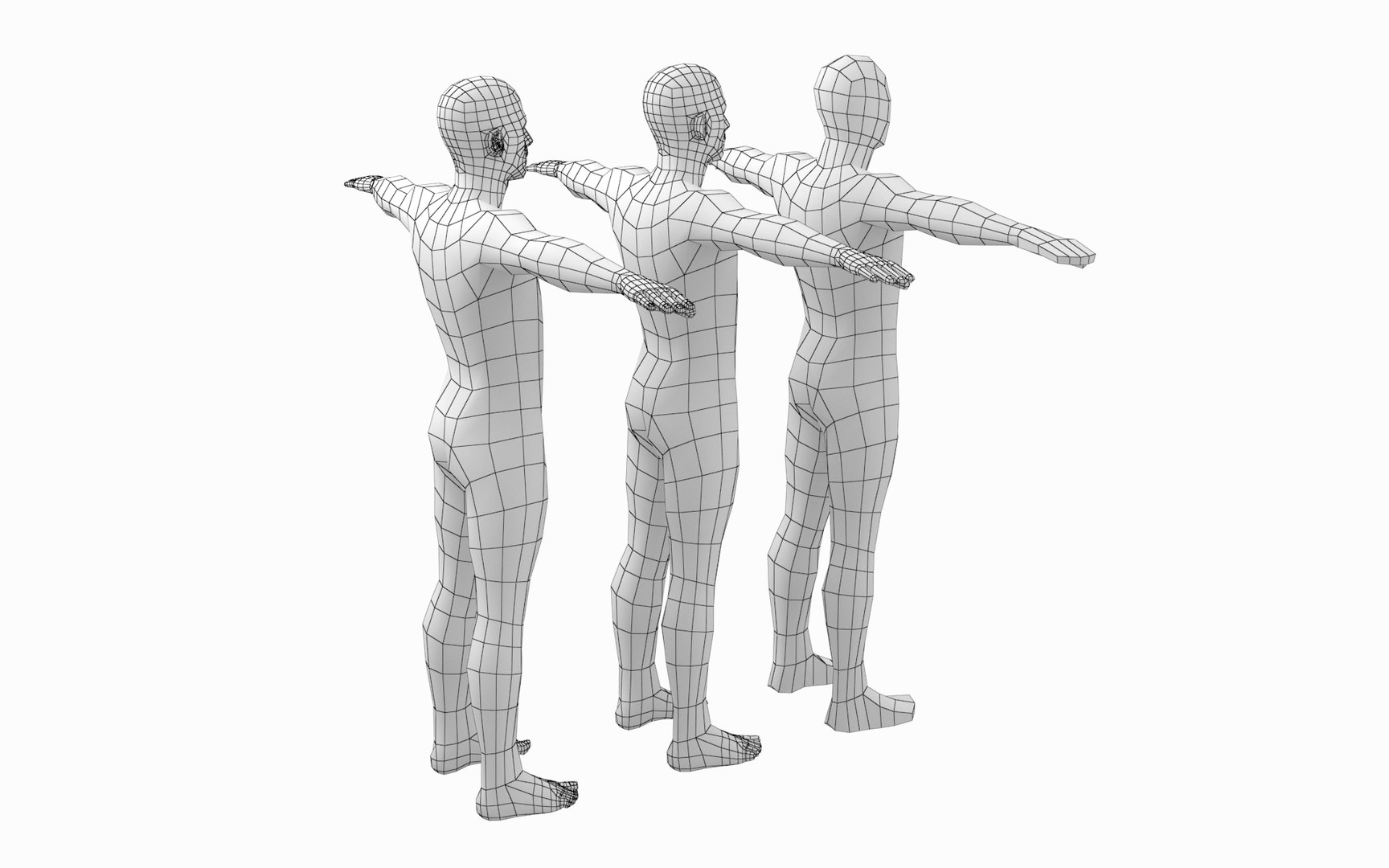 3D Model Natural Male Body In T-Pose Base Mesh - TurboSquid 2046369