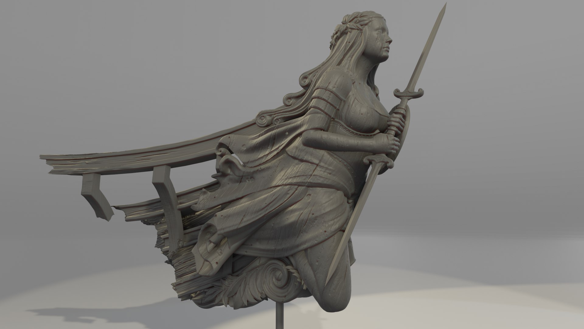 Silent Mary Pirate Ship Figurehead 3D - TurboSquid 2150917