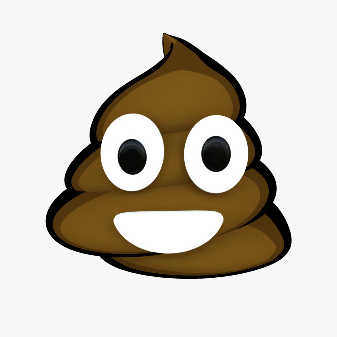 3d smiling pile poo emoji