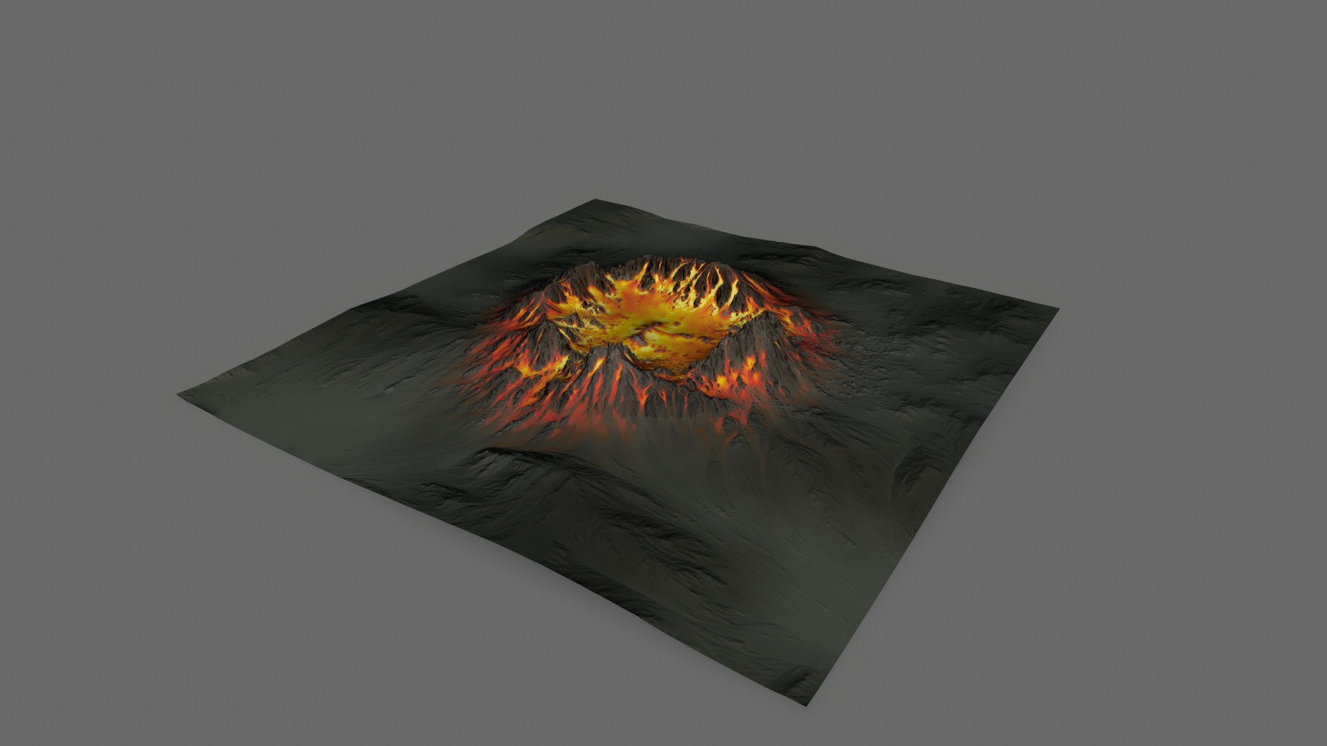 3D Volcano Model - TurboSquid 1805010