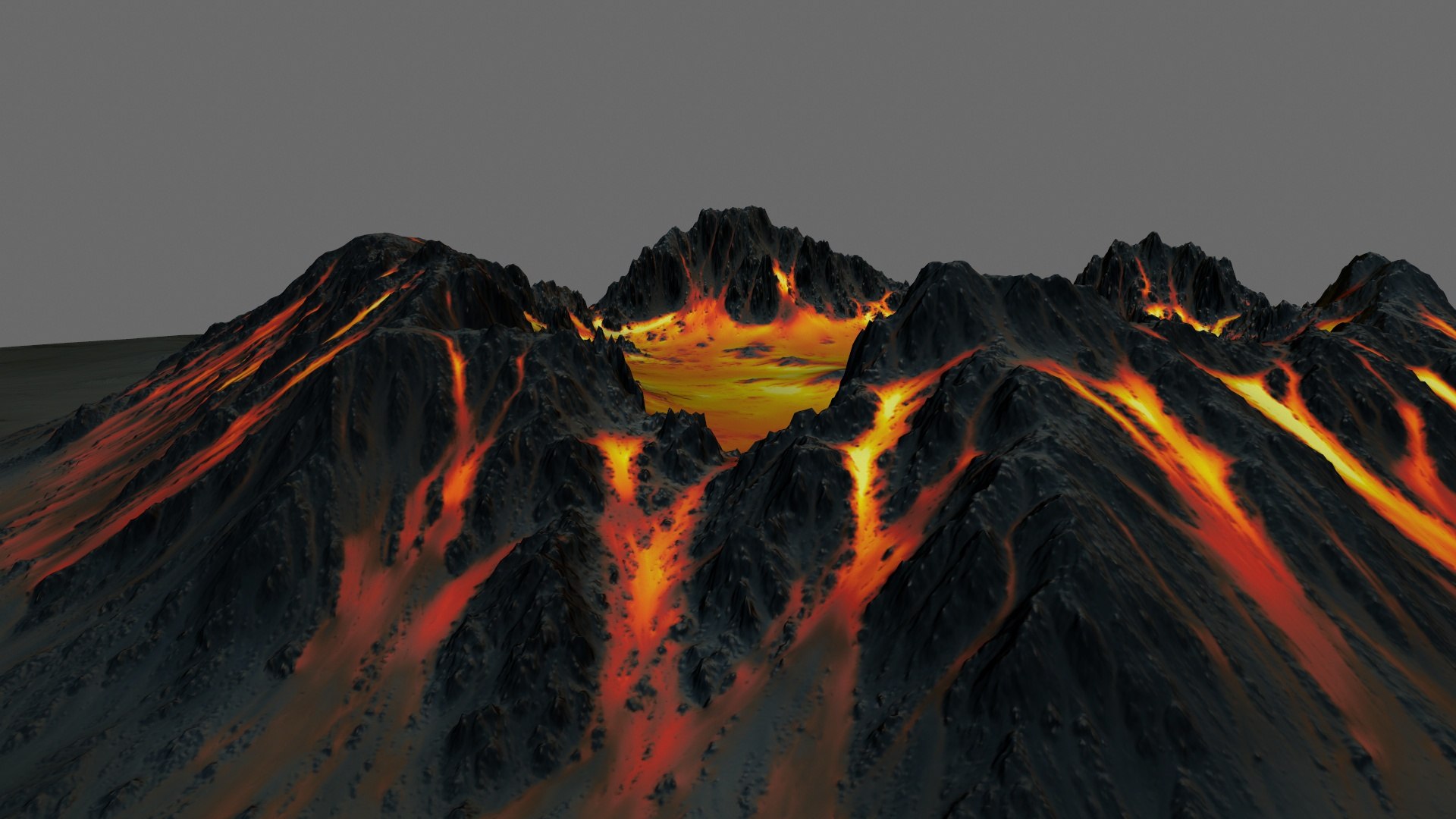 3D Volcano Model - TurboSquid 1805010