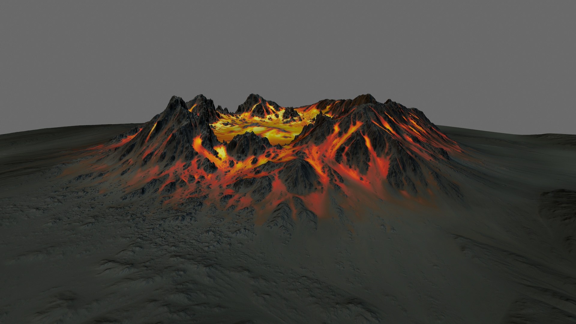 3D Volcano Model - TurboSquid 1805010