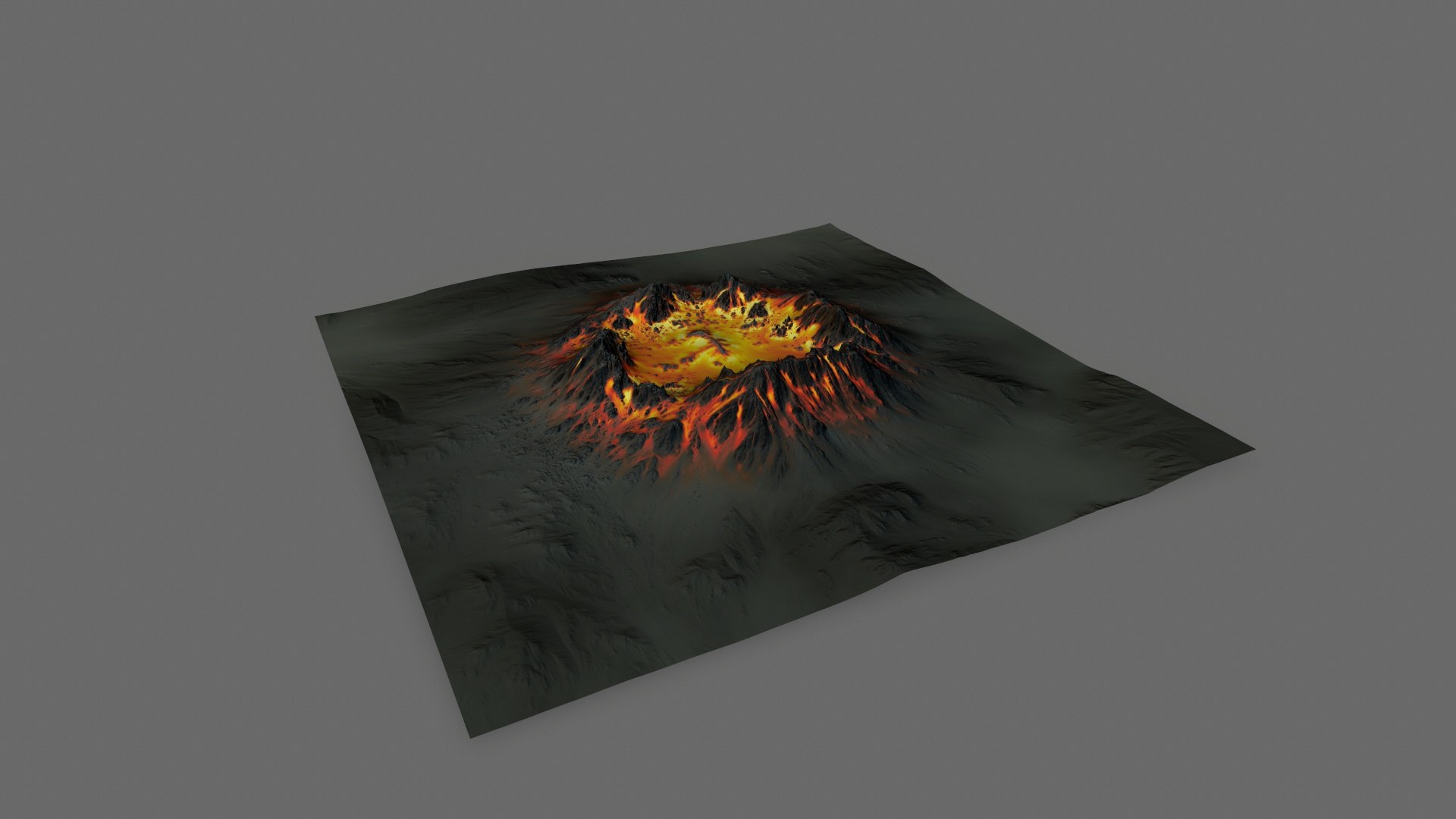 3D Volcano Model - TurboSquid 1805010