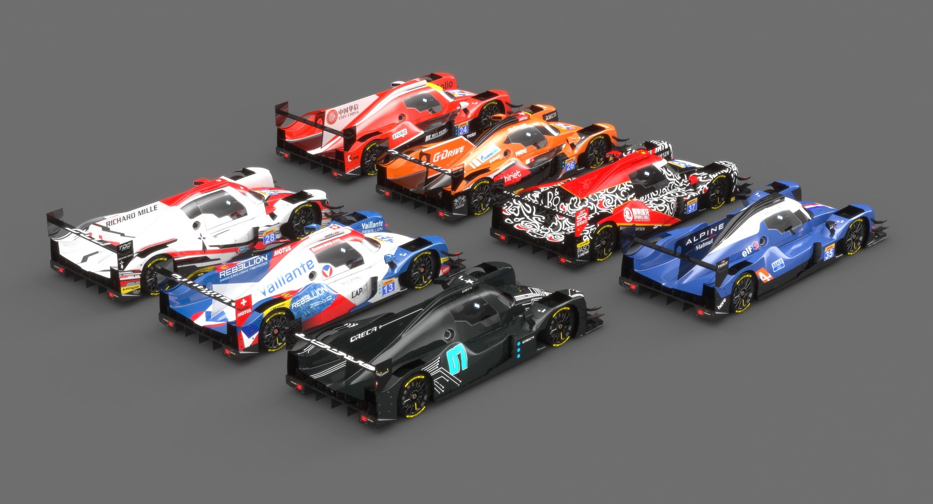 3D pack wec lmp2 1 - TurboSquid 1197978