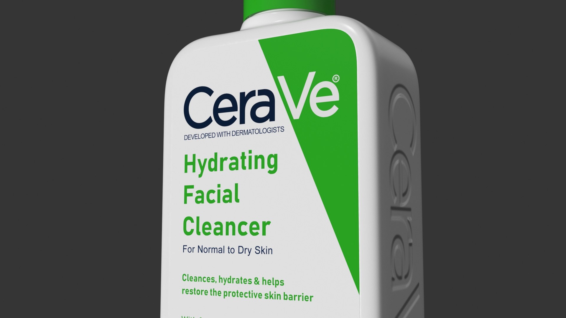 3D CeraVe Cleanser Dispenser Bottle 236 Ml Green - TurboSquid 2282337