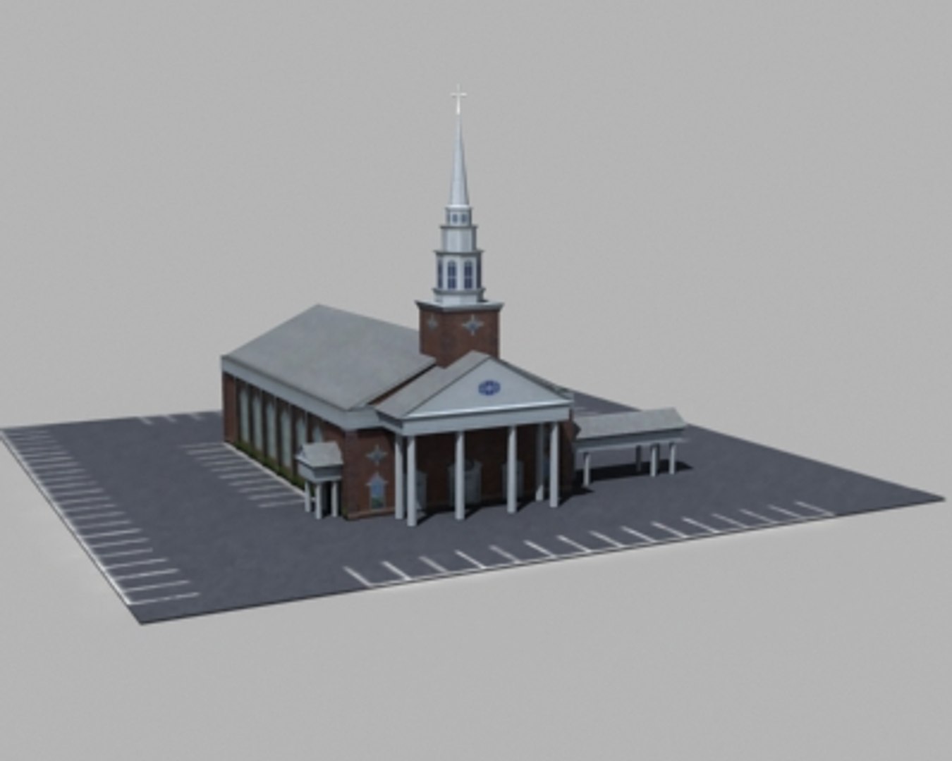 church temple building 3d model