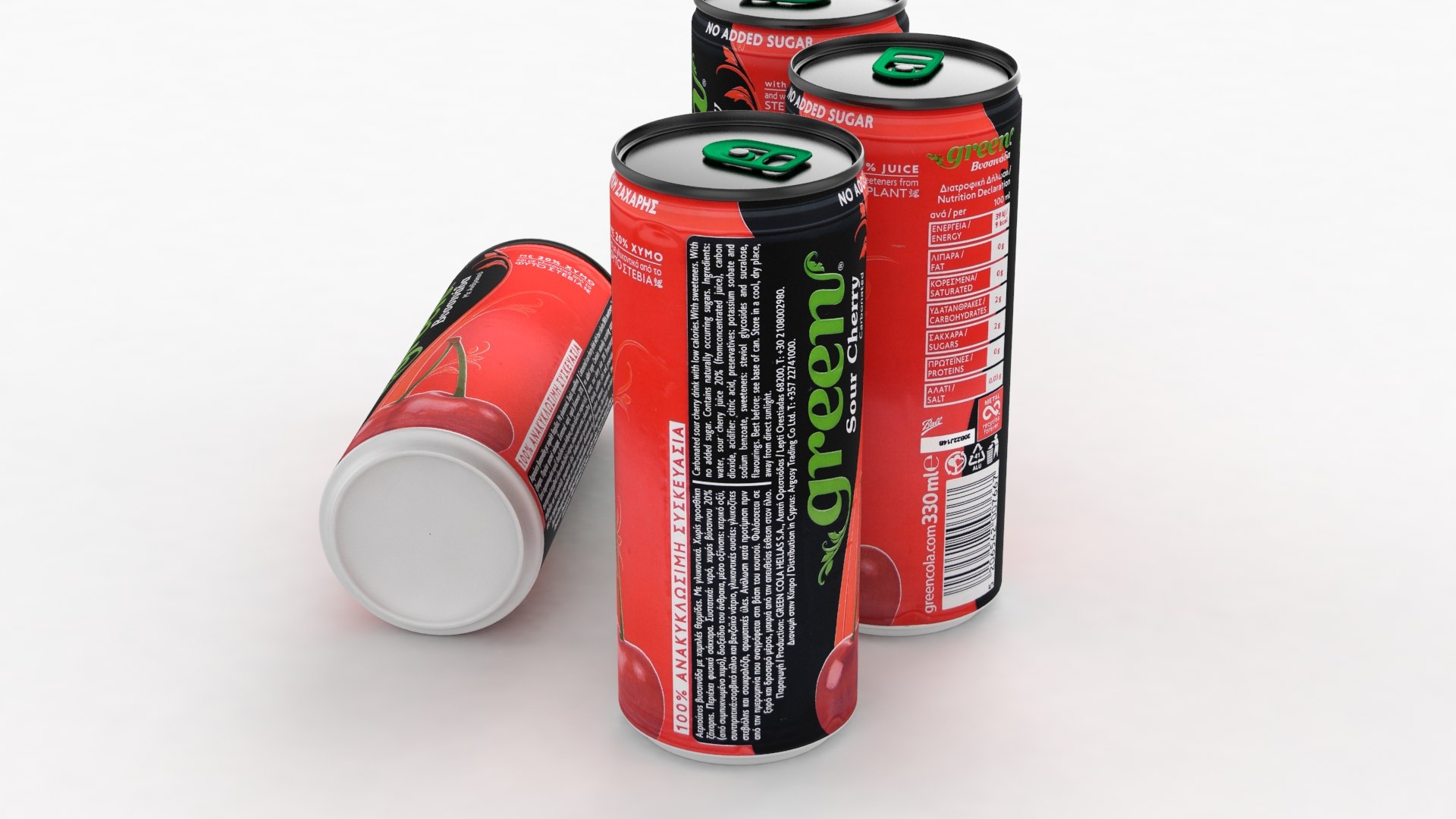 3D Beverage Can Green Sour Cherry 330ml 2023 Model - TurboSquid 2124408