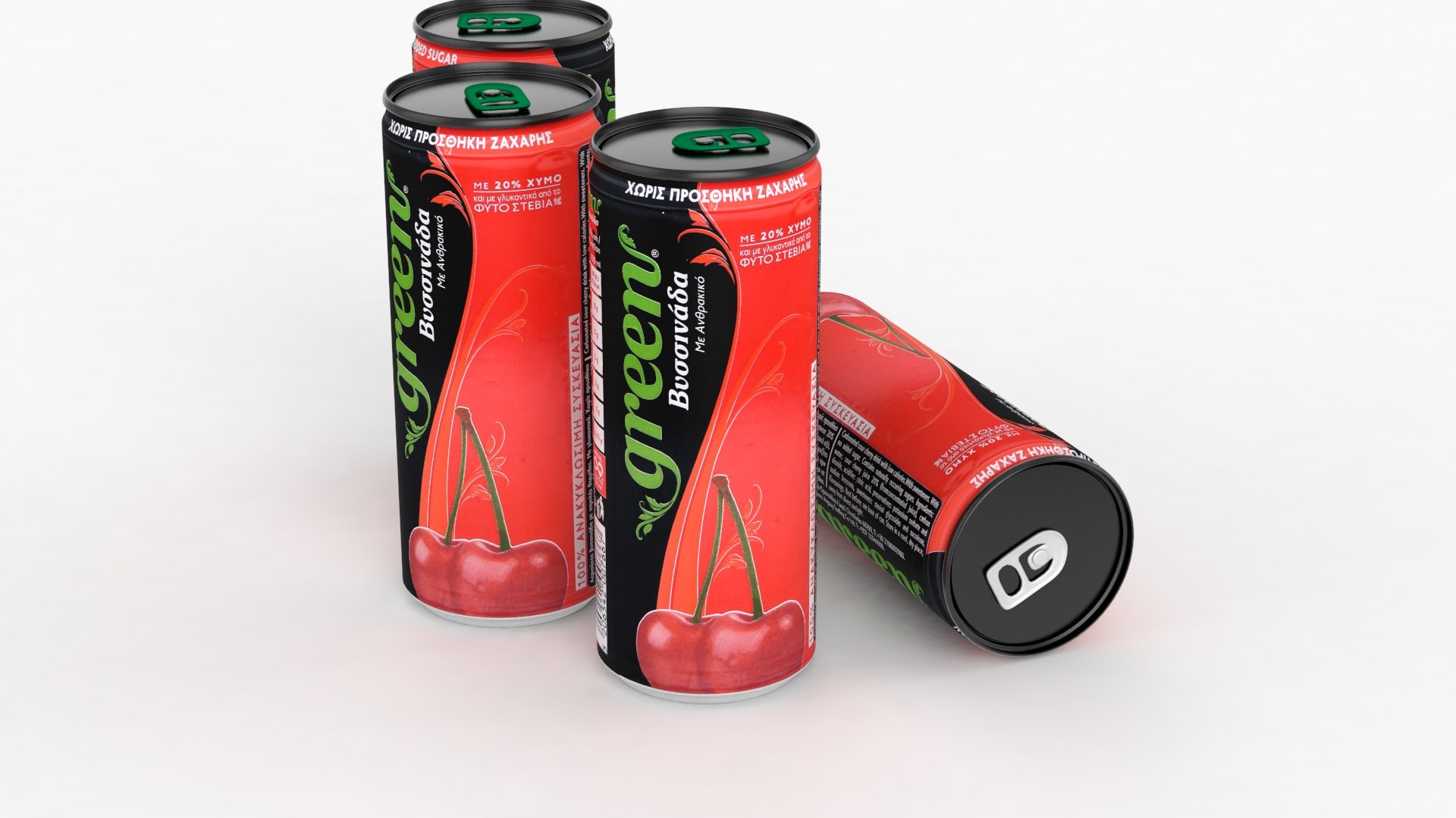 3D Beverage Can Green Sour Cherry 330ml 2023 Model - TurboSquid 2124408