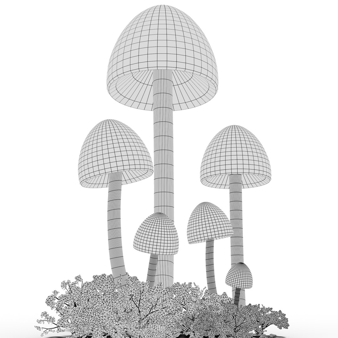 3D Pink Mushroom model - TurboSquid 2095364