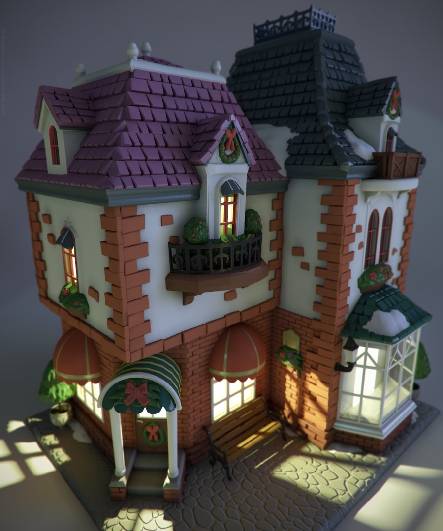 3d toy house model