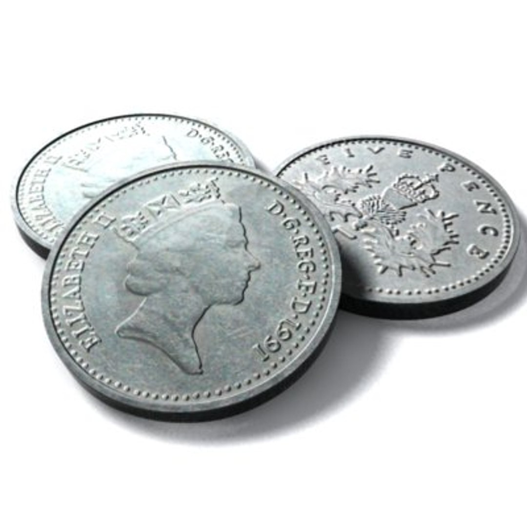 british pence 1991 2004 3d model