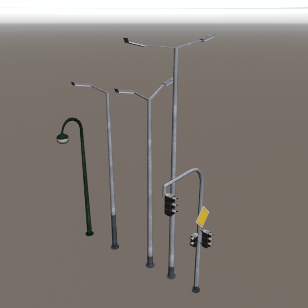3ds max street lamps traffic lights
