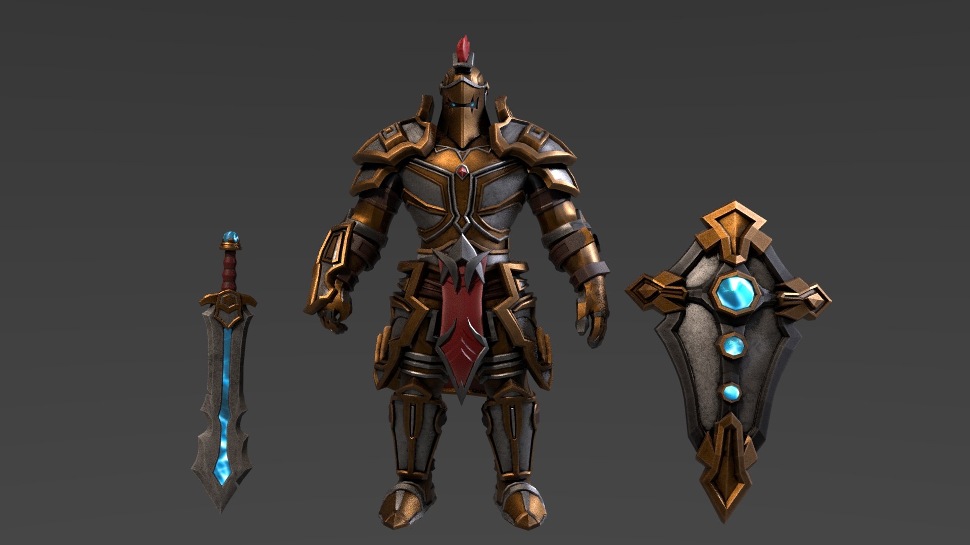 Paladin Knight Character 3D - TurboSquid 1691244