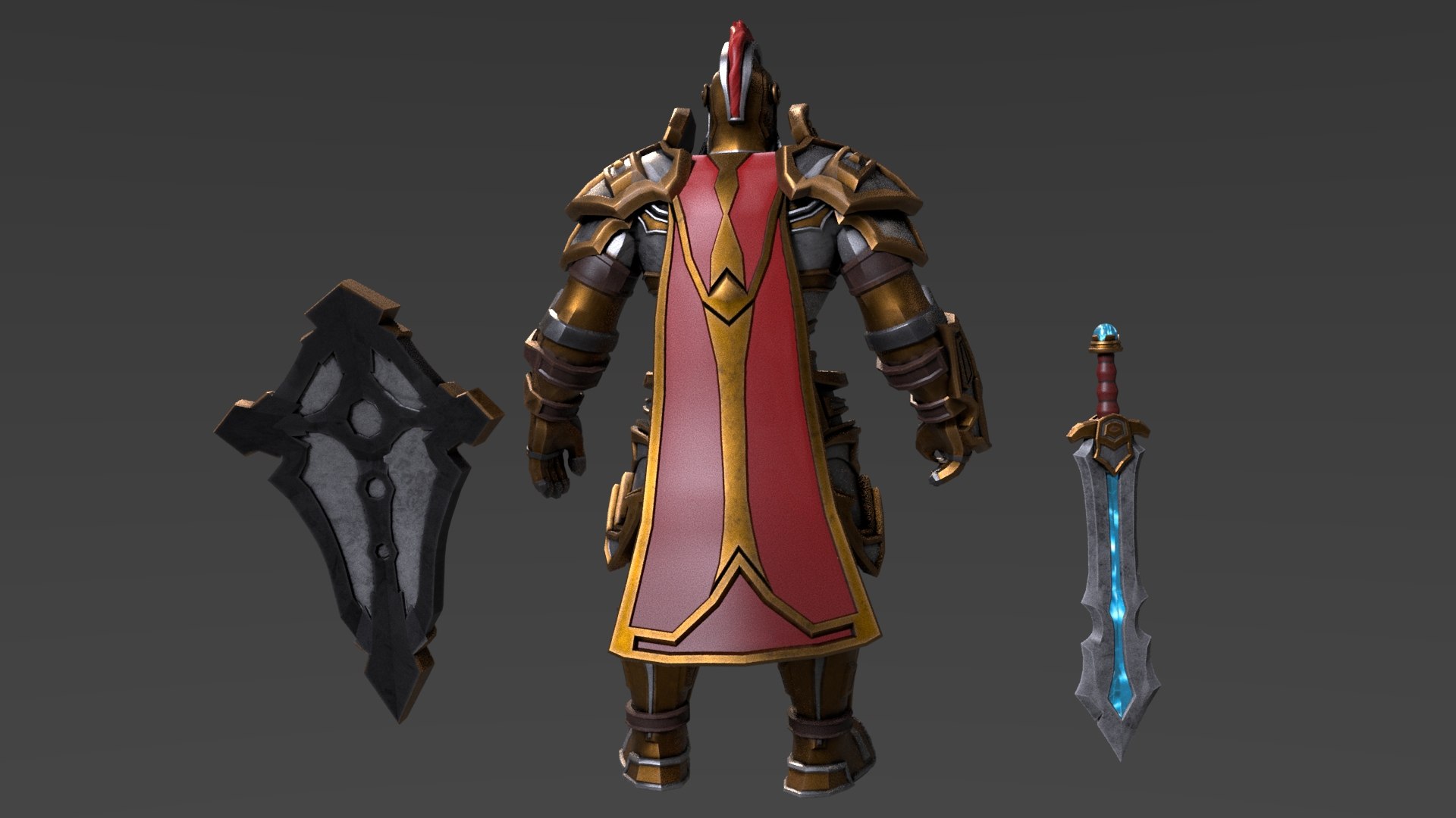 Paladin Knight Character 3D - TurboSquid 1691244