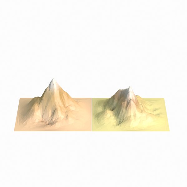 cartoon mountain 3d model