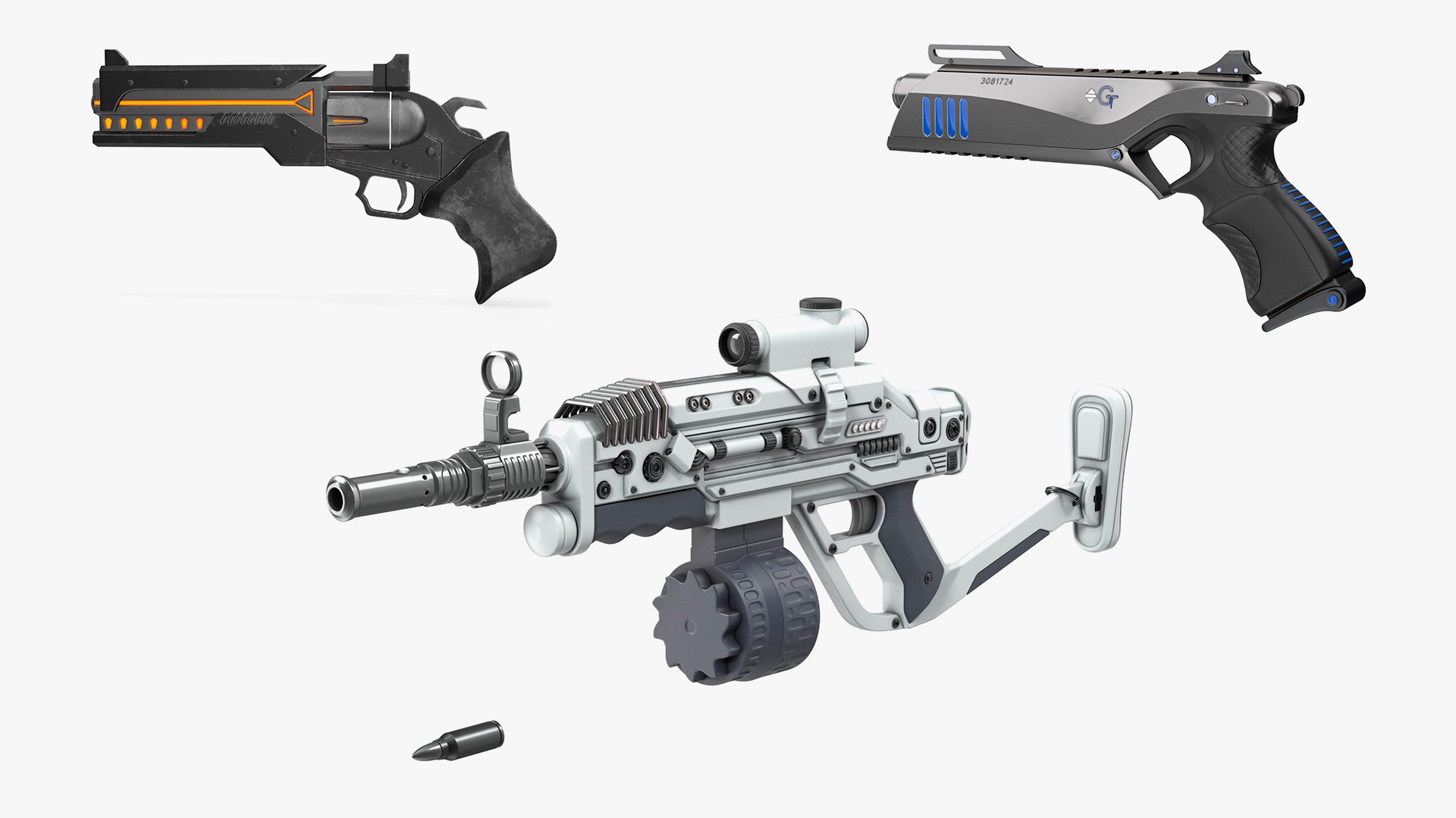 Sci Fi Firearms Collection Model - TurboSquid 2216695