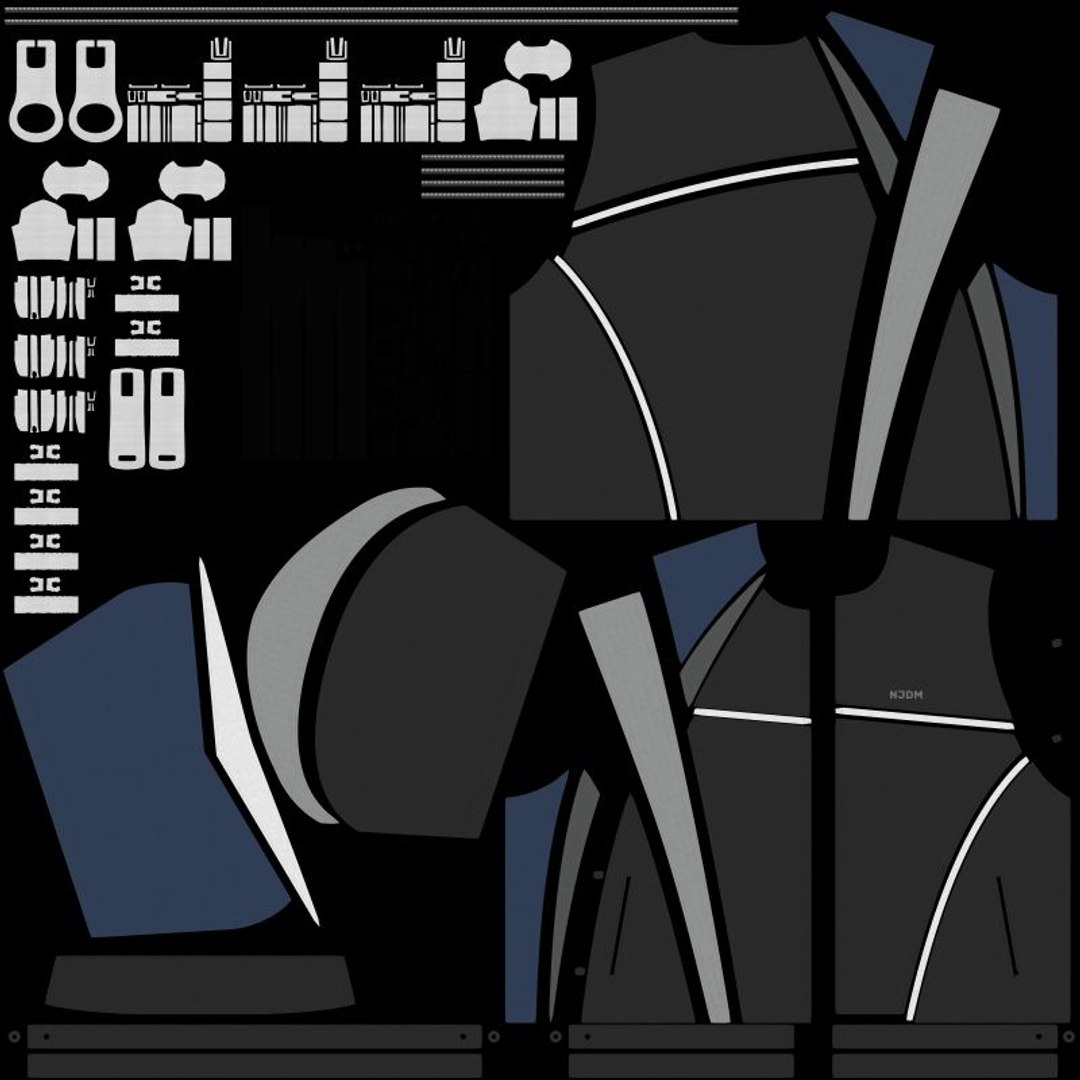 3D Men Nylon Jacket Model - TurboSquid 2252040