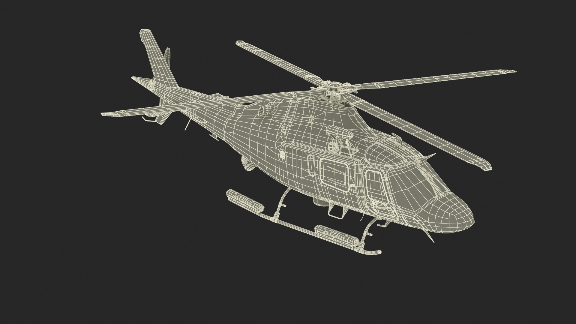 Police Helicopter AgustaWestland AW119 Koala Simplified 3D Model ...